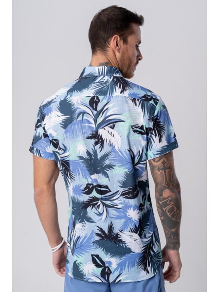 Camisa Manga Curta Slim Enzo Milano Masculina | Enzo Milano