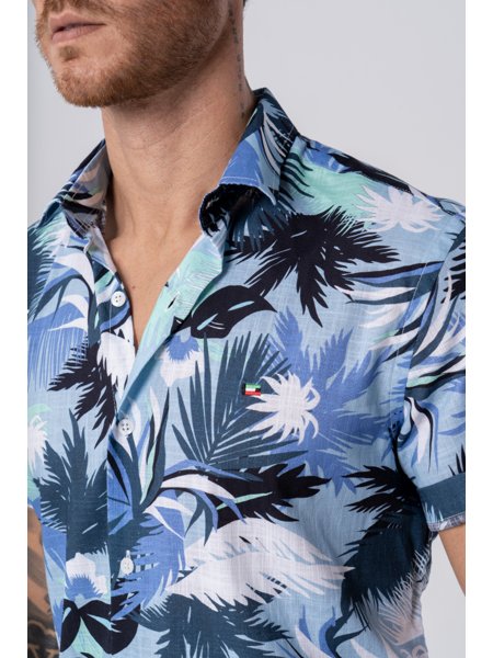 Camisa Manga Curta Slim Enzo Milano Masculina | Enzo Milano