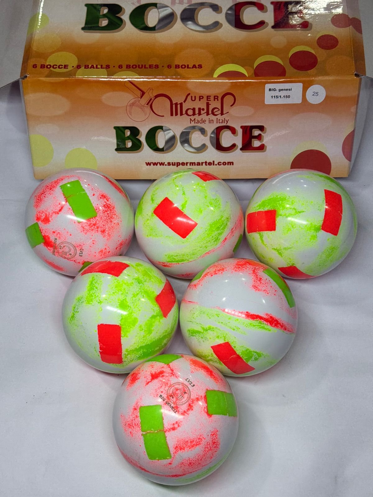 Bocha Italiana Super Martel Importada Itália. Modelo Big Genesi 25 ...