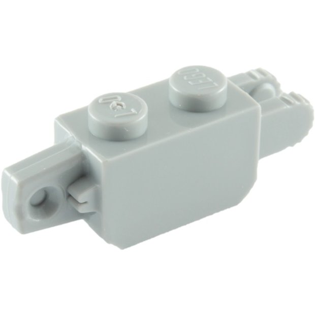 Lego Brick 1x2 c/ encaixes macho e fêmea nas extremidades - Cinza Claro ...