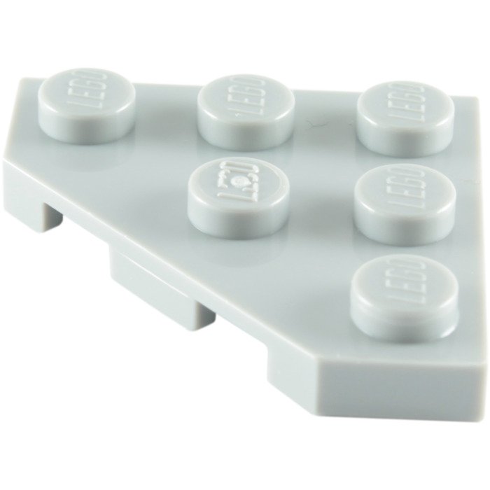 Lego Plate 3x3 c/ 3 cantos - Cinza Claro - PN 2450 / CN 4211361 ...