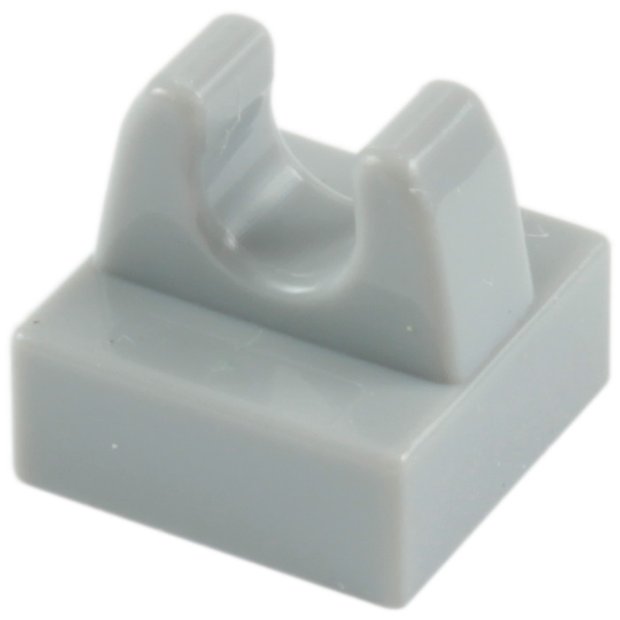 Lego Plate 1x1 com clip no topo - Cinza Claro - PN 2555 / 12825 / 93794 ...