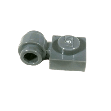 Lego Plate 1x1 com clip lateral - Cinza Escuro - PN 4081 / CN 4632574 / ...