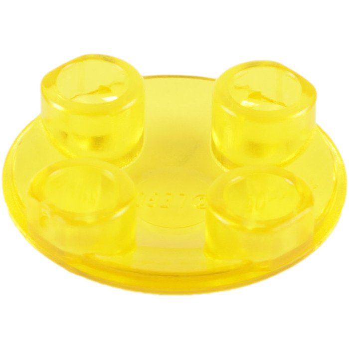 Lego Plate Redondo 2x2 c/ fundo arredondado - Amarelo Transparente - PN ...