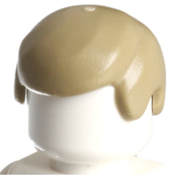 Lego Cabelo Minifigura Repartido p/ Lado Direito - Bege Escuro - PN ...