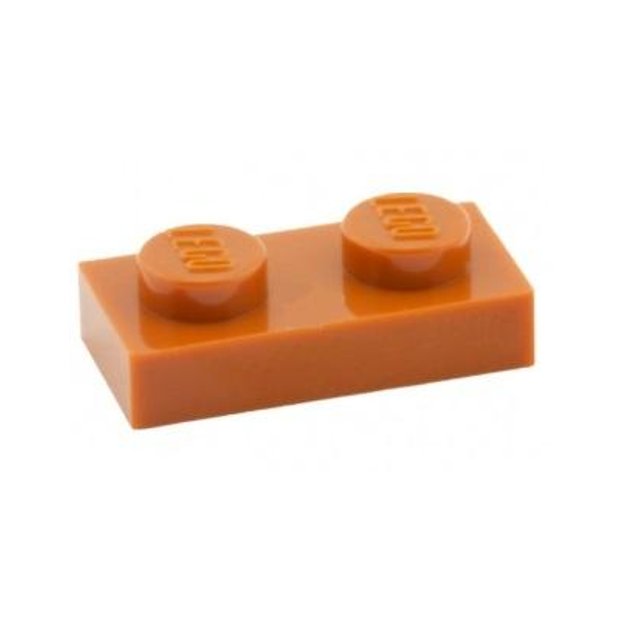 Lego Plate 1x2 - Laranja Escuro - PN 3023 / CN 4162217 / 4570877 ...
