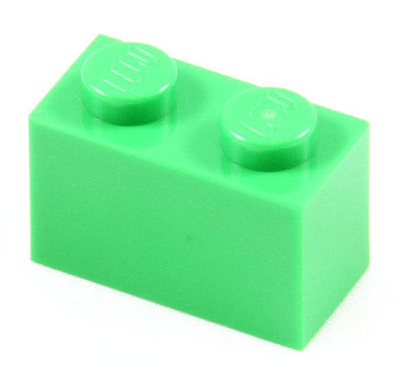 Lego Brick tijolo 1x2 - Verde Brilhante - PN 3004 / 3065 / 35743 / CN ...