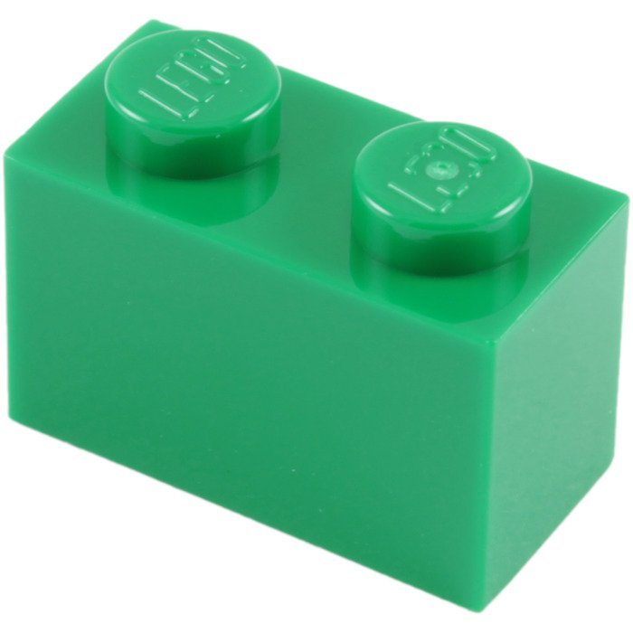 Lego Brick tijolo 1x2 - Verde - PN 3004 / CN 300428 / 4107736 | Techbricks