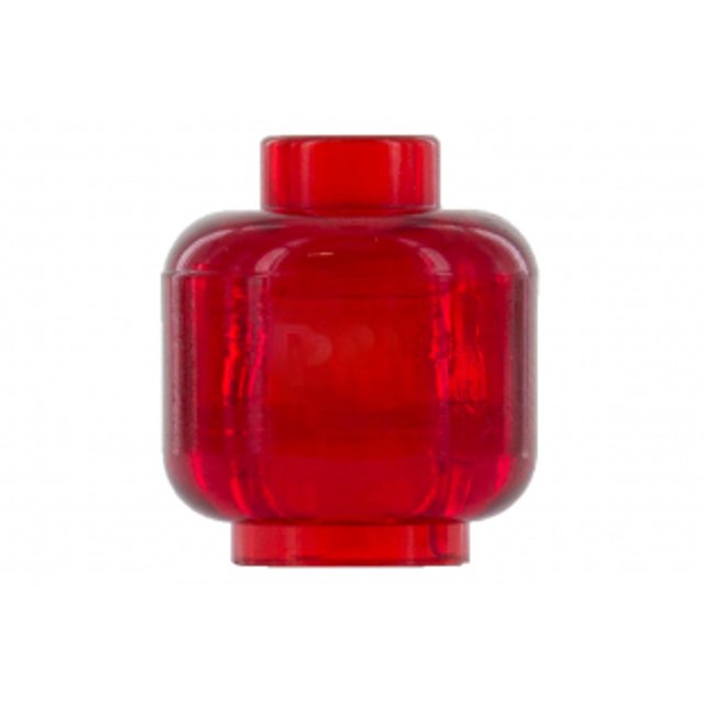 Lego Cabeça de Minifigura sem Rosto - Vermelho Transparente - PN 30011 ...