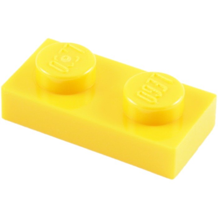 Lego Plate 1x2 - Amarelo - PN 3023 / CN 302324 | Techbricks
