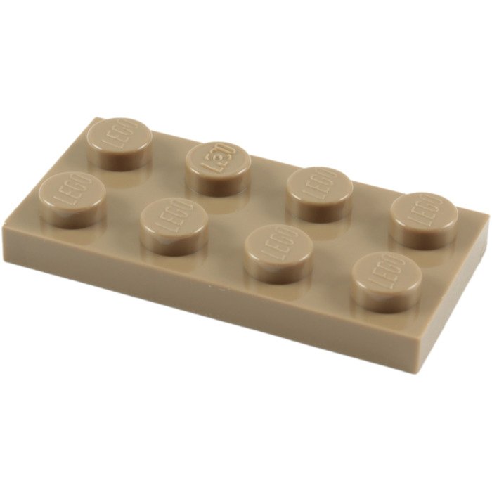 Lego Plate 2x4 - Bege escuro - PN 3020 / CN 4267874 | Techbricks