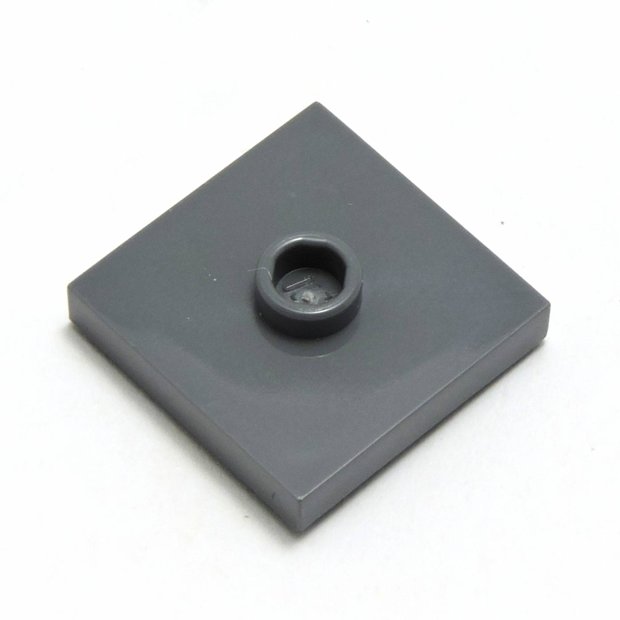 LEGO Plate / Tile 2x2 com 1 Stud central - Cinza Escuro - PN 23893 ...
