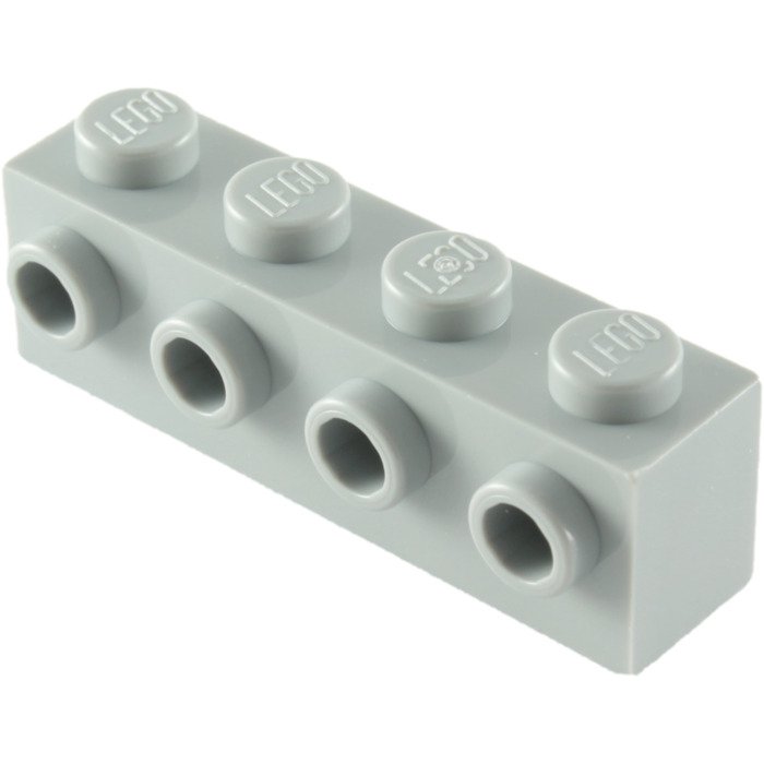 Lego Brick 1x4 c/ studs na lateral - Cinza Claro - PN 30414 / CN ...