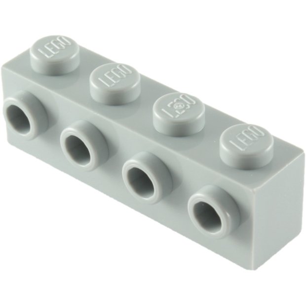 Lego Brick 1x4 c/ studs na lateral - Cinza Claro - PN 30414 / CN ...