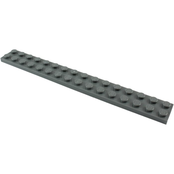 Lego Plate 2x16 - Cinza Escuro - PN 4282 / CN 4210796 | Techbricks