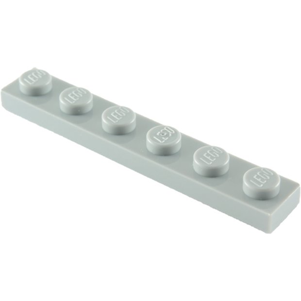 Lego Plate 1x6 - Cinza Claro - PN 3666 / CN 4211438 | Techbricks