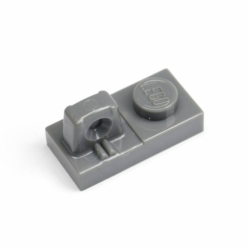Lego Plate 1x2 c/ 1 clip - Cinza Claro - PN 11476 / CN 6028812 | Techbricks