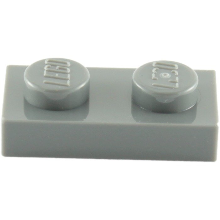 Lego Plate 1x2 - Cinza Escuro - PN 3023 / CN 4211063 | Techbricks