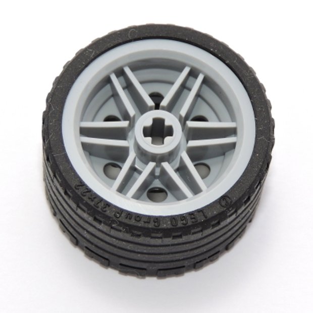 Lego Roda Aro com pneu 37x22mm ZR - Cinza Claro - PN 55978 / 56145 / CN ...