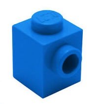 Lego Brick 1x1 c/ stud em 1 lado - Dark Azure - PN 87087 / CN 6004938 ...