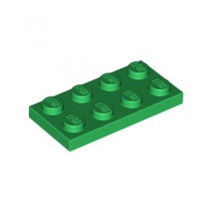 Lego Plate 2x4 - Verde - PN 3020 / CN 302028 | Techbricks