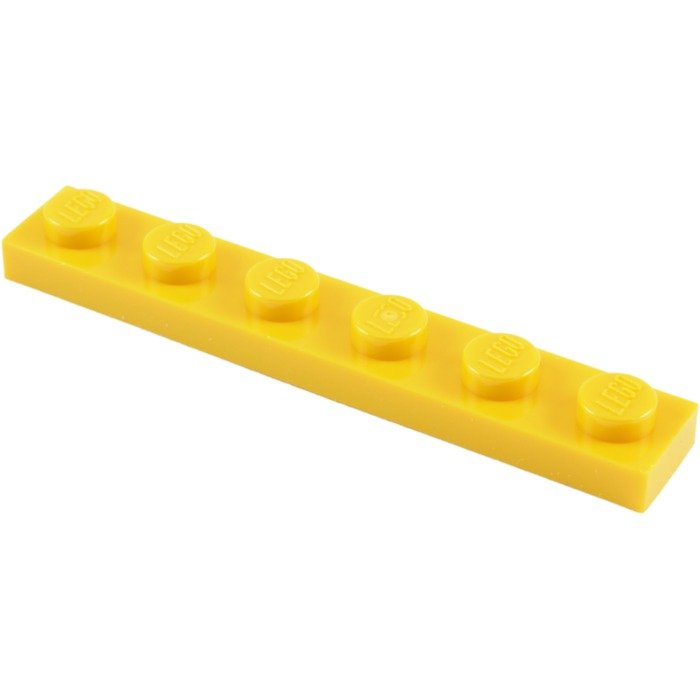 Lego Plate 1x6 - Amarelo - PN 3666 / CN 366624 | Techbricks
