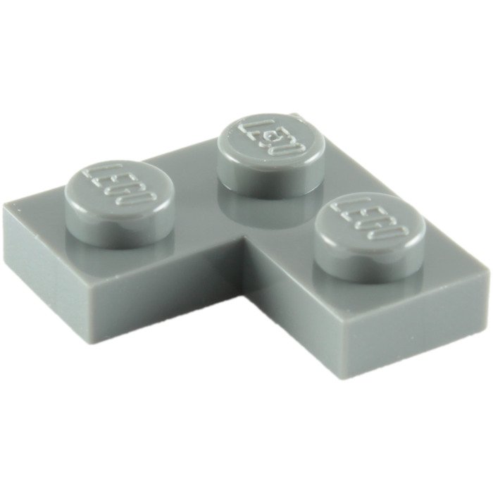 Lego Plate 2x2 em L de canto ( corner ) - Cinza Escuro - PN 2420 / CN ...