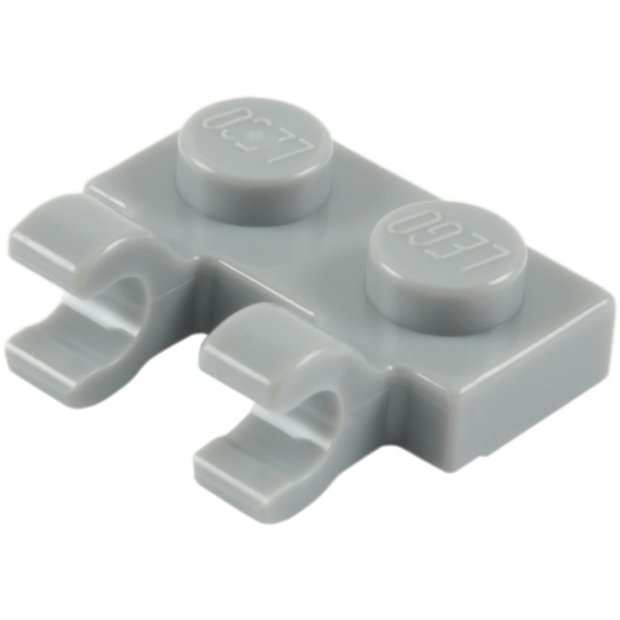 Lego Plate 1x2 c/ 2 clips - Cinza Claro - PN 60470 / CN 4556157 ...