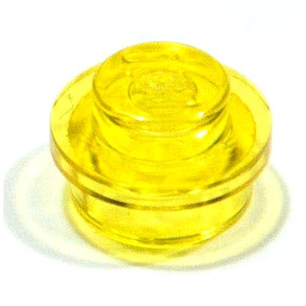 Lego Plate Redondo 1x1 - Amarelo Transparente - Pn 4073 / 30057 / 6141 ...