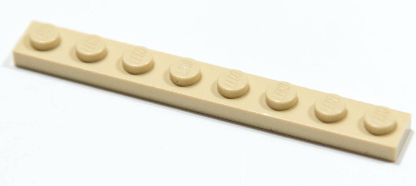 Lego Plate 1x8 - Bege - PN 3460 / CN 346005 / 4114324 | Techbricks