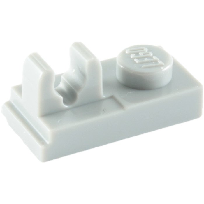 Lego Plate 1x2 com clip no topo - Cinza Claro - PN 92280 / CN 4598526 ...