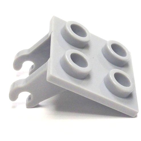 Lego plate 2x2 com suporte para roda pequeno - Cinza Claro - Pn 4488 ...