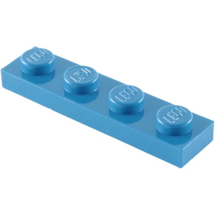 Lego Plate 1x4 - Azul - PN 3710 / CN 371023 | Techbricks