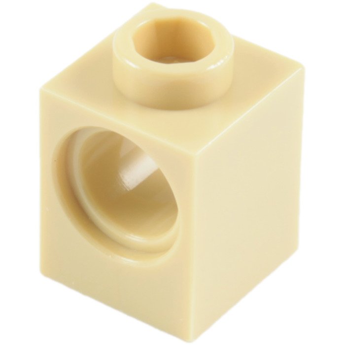 Lego Technic - Brick 1x1 c/ 1 furo - Bege - PN 6541 / CN 654105 / ...