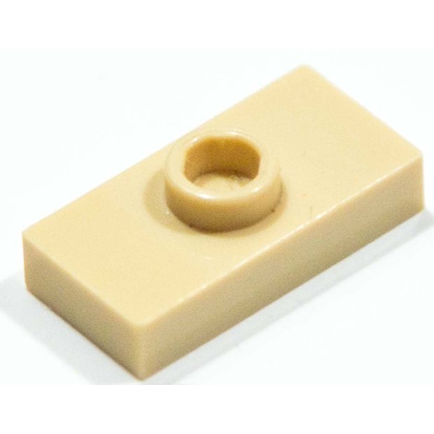LEGO Plate / Tile 1x2 com 1 Stud central - Bege - PN 3794 / 15573 / CN ...