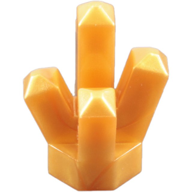 Lego Pedra / Cristal 1 x 1 c/ 5 Pontas - Dourado Perolizado - PN 15584 ...