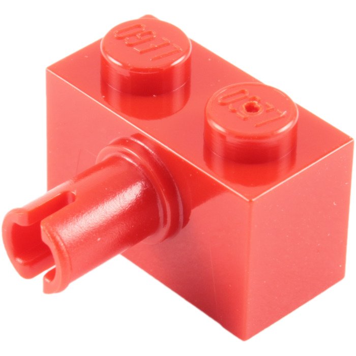 Lego Technic - Brick 1x2 c/ 1 Pino - Vermelho - Pn 2458 / CN 245821 ...