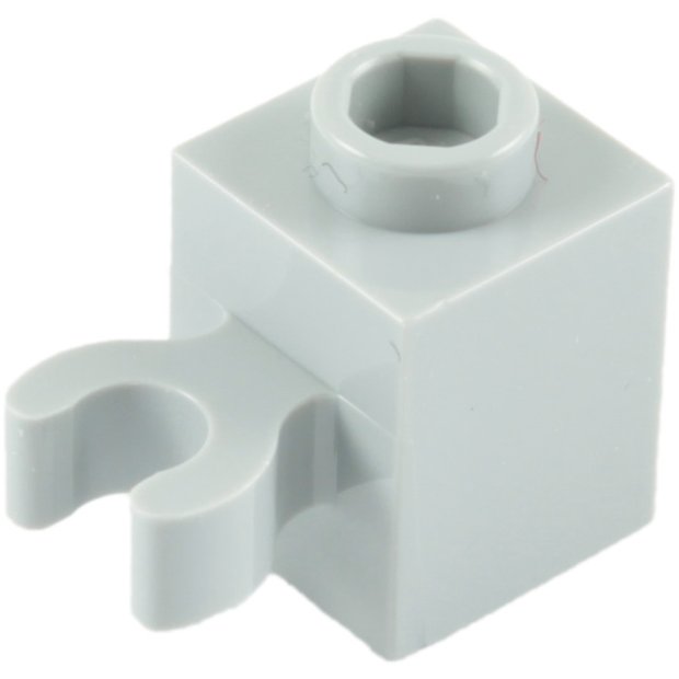 Lego Brick 1x1 com encaixe lateral p/ clip vertical - Cinza Claro - PN ...