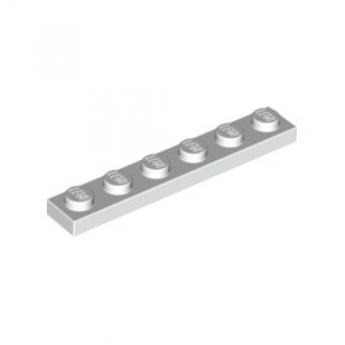 Lego Plate 1x6 - Branco - PN 3666 / CN 366601 | Techbricks
