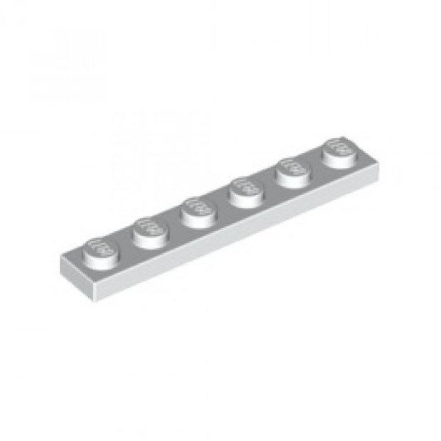 Lego Plate 1x6 - Branco - PN 3666 / CN 366601 | Techbricks