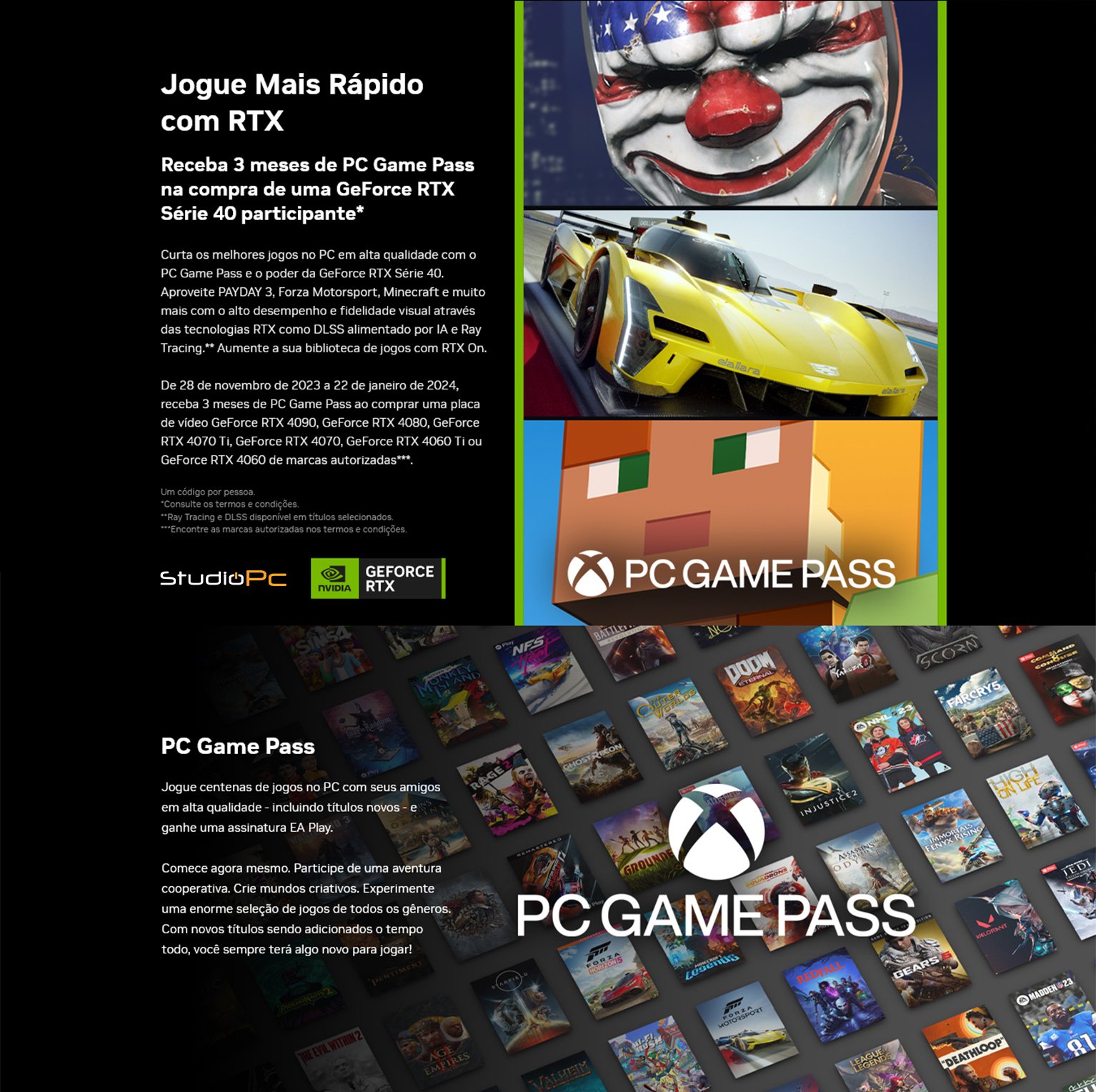 PC Game Pass - Nvidia e StudioPc | StudioPC