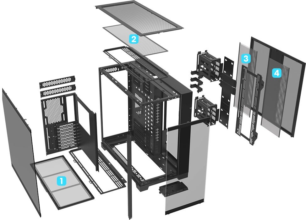 Gabinete Lian Li O11D EVO XL PRETO ARGB - StudioPC | StudioPC