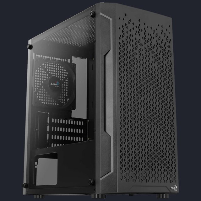 Gabinete Aerocool Trinity Mini V1 C/ 1 Fan - Preto | StudioPC