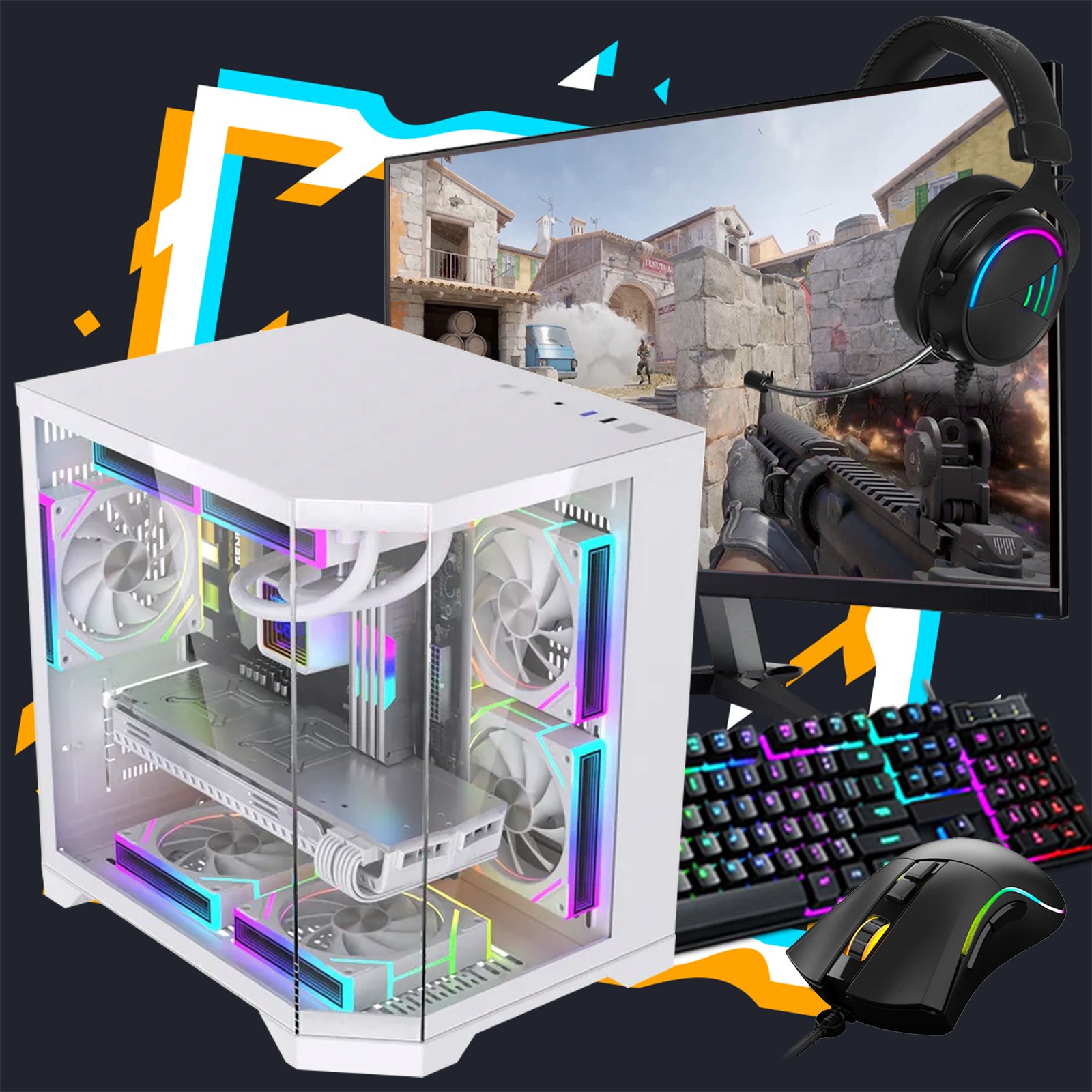 Pc Gamer Specter WH Completo / AMD Ryzen 5 5500 / 16GB DDR4 / GeForce ...