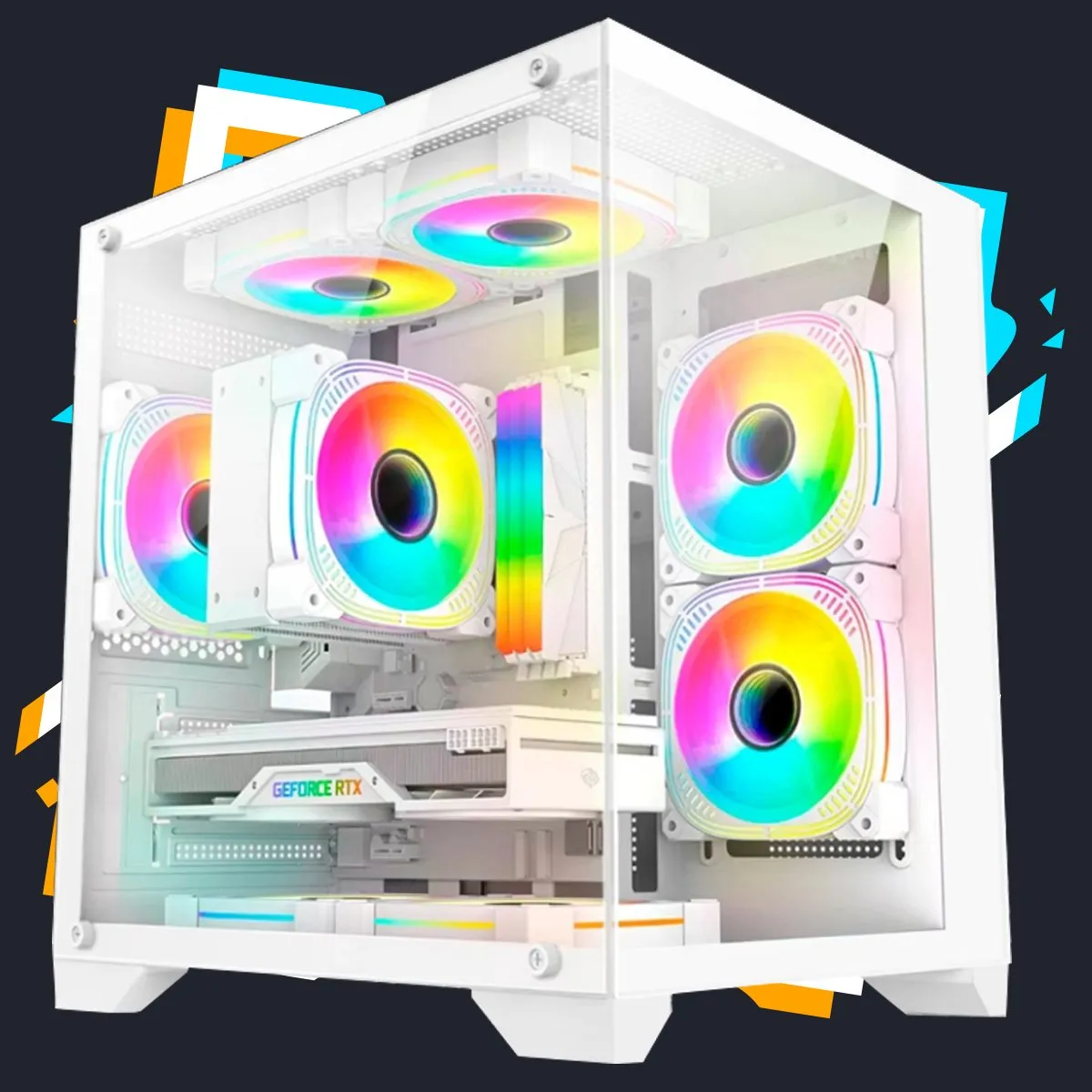 Pc Gamer Gamma WH / AMD Ryzen 5 5500 / 16GB DDR4 / Radeon RX 6600 8GB ...