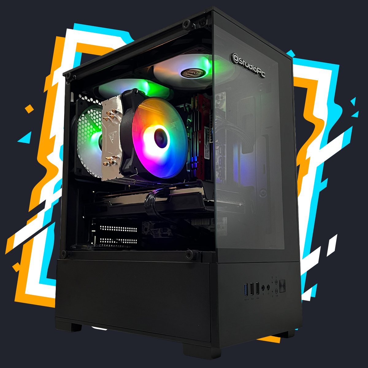 Pc Gamer Modder / Intel i3 10100F / 16GB DDR4 / Radeon RX 580 8GB / SSD 240GB | StudioPC