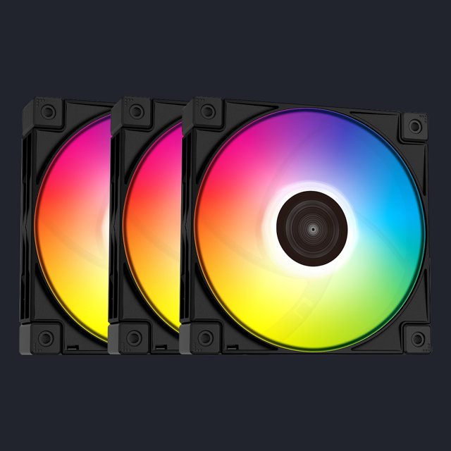 Kit 3 Cooler Fan ARGB DeepCool FC120 120MM - Preto | StudioPC