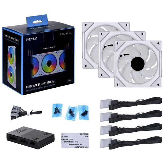 Kit 6 Cooler Fan ARGB Lian Li UNI FAN SL-INFINITY 120MM - Preto | StudioPC