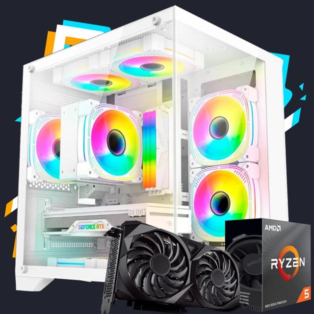 Pc Gamer RX 6600 WH / AMD Ryzen 5 4500 / 16GB DDR4 / Radeon RX 6600 8GB ...