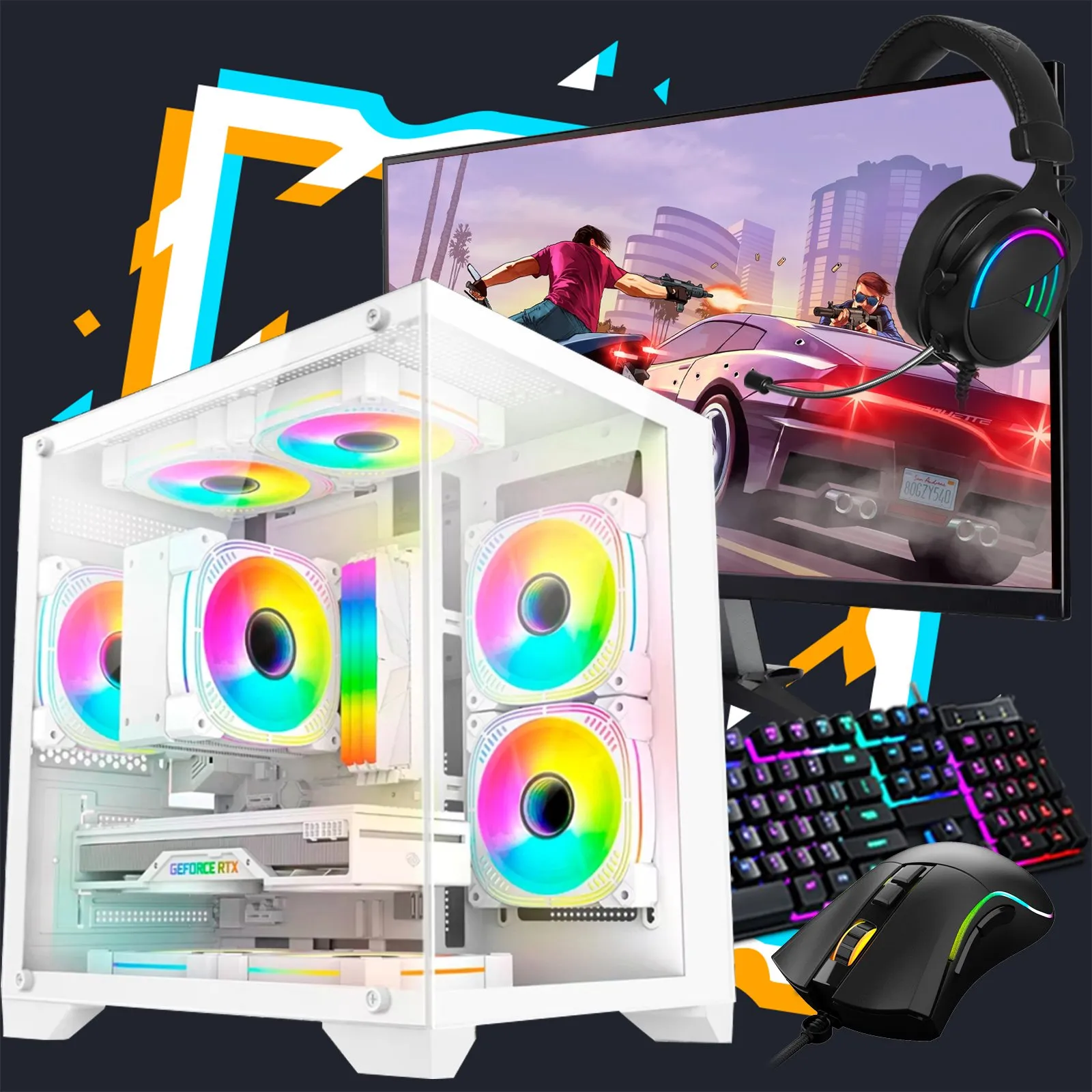 Pc Gamer Gamma WH Completo / AMD Ryzen 5 5500 / 16GB DDR4 / Radeon RX ...